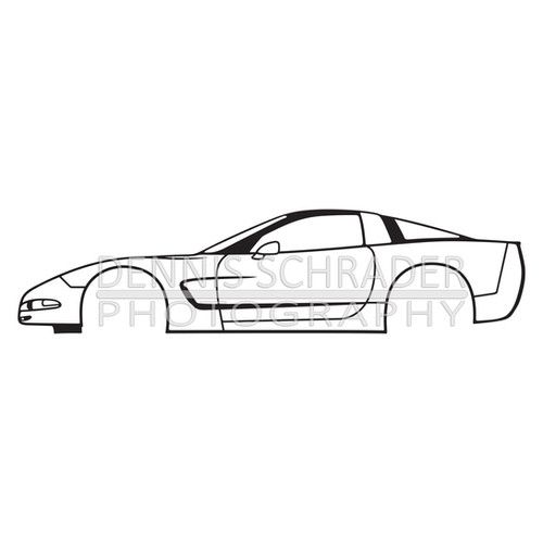 Chevrolet Corvette C5 Coupe Body Digital Download Car Illustration svg ...