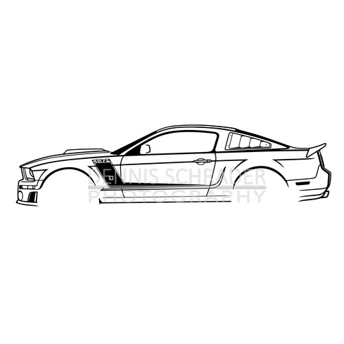 Ford Mustang Roush 427R Digital Download Car Illustration svg Vector ...