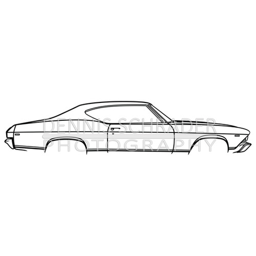 Chevrolet Chevelle Malibu 1969 Digital Download Car Illustration svg ...