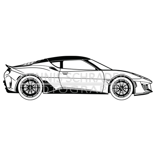 Lotus Evora Full Car Digital Download Car Illustration svg Vector ...
