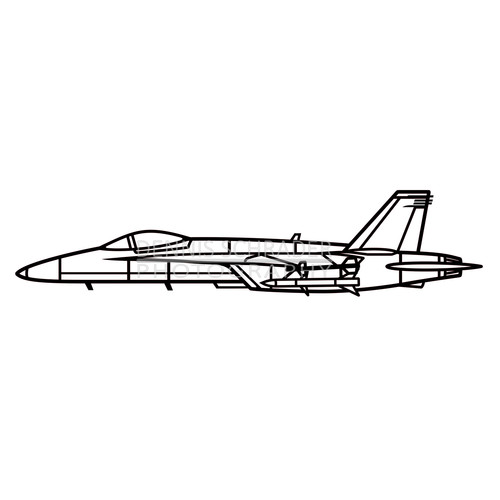 F-18 Hornet Side Fighter Jet Plane Digital Download Illustration svg ...