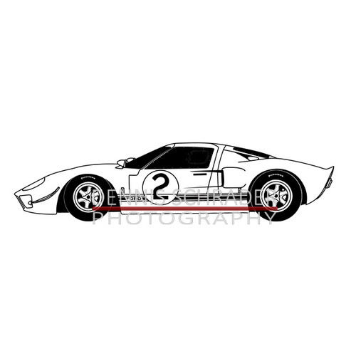Ford GT40 Full Digital Download Car Illustration svg Vector | Fastlane ...
