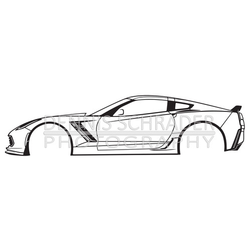 Chevrolet Corvette C7 Grand Sport Digital Download Car Illustration svg ...