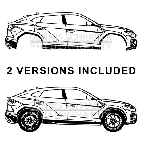 Lamborghini Urus Digital Download SUV Illustration svg Vector ...