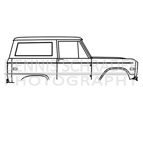 Ford Bronco Classic Digital Download Car Illustration svg Vector ...