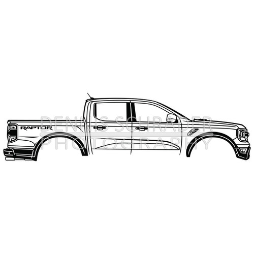 Ford Ranger Raptor 2024 Pick Up Truck Digital Download Illustration svg ...