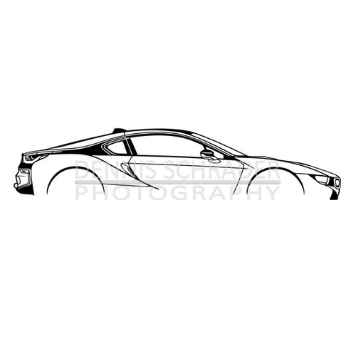 BMW I8 2015 Digital Download Car Illustration svg Vector | Fastlane ...