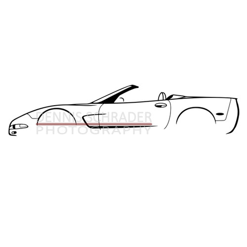 Chevrolet Corvette C5 Convertible Digital Download Car Illustration svg ...
