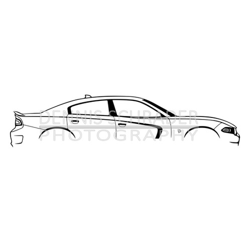 Dodge Charger Digital Download Car Illustration svg Vector | Fastlane ...