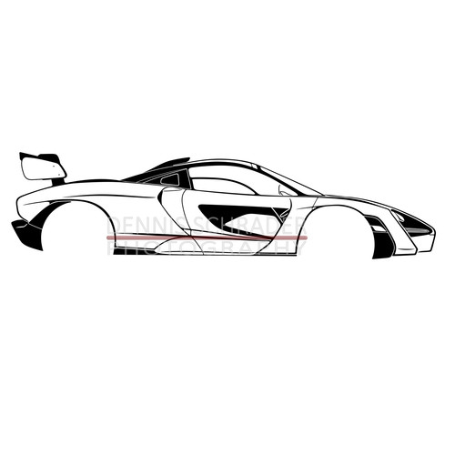 Mclaren Senna Digital Download Car Illustration svg Vector | Fastlane ...