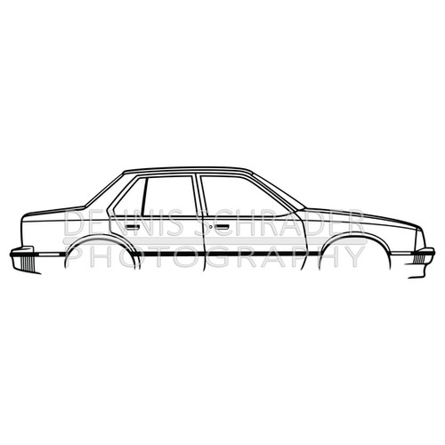 Chevrolet Cavalier 1982 Digital Download Car Illustration svg Vector ...