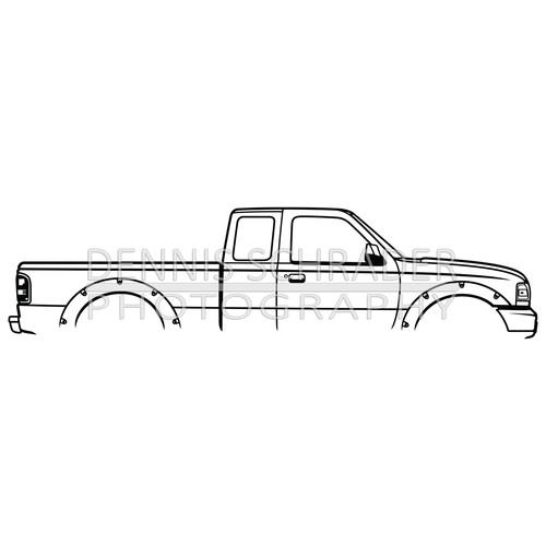 Ford Ranger 4x4 4Dr 2011 Pick Up Truck Digital Download Illustration ...