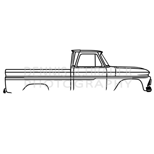 Chevrolet C10 Pick Up 1965 Thick Digital Download Truck Illustration ...