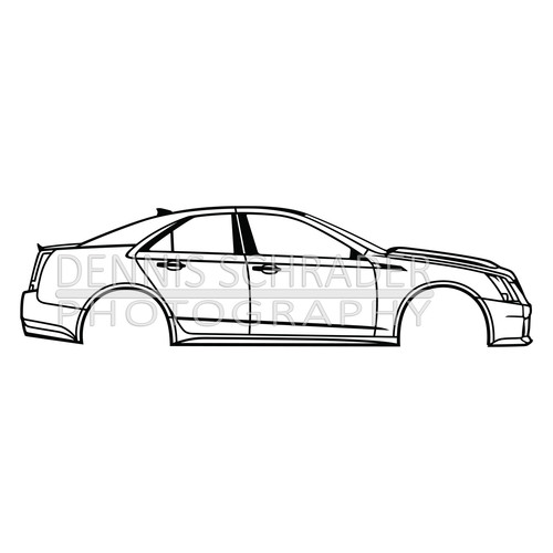 Cadillac CTS-V Sedan Licensed Digital Download svg Vector | Fastlane ...
