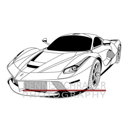 Ferrari LaFerrari Front Digital Download Car Illustration svg Vector ...