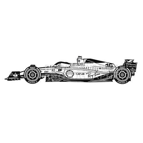 Ferrari F1-75 2022 Full Racecar Digital Download Car Illustration svg ...