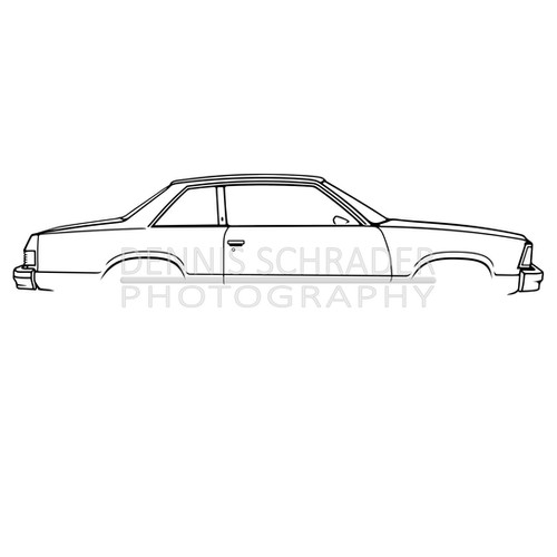 Chevrolet Malibu Sedan 1982 Digital Download Car Illustration svg ...
