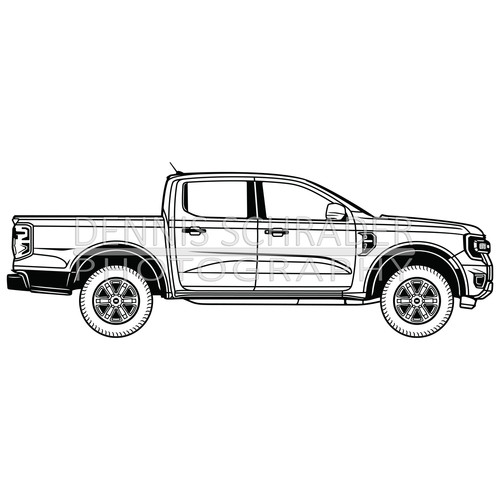 Ford Ranger Lariat 2024 Full Truck Digital Download Illustration svg ...