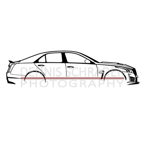 Cadillac CTS-V 2016 Digital Download Car Illustration svg Vector ...