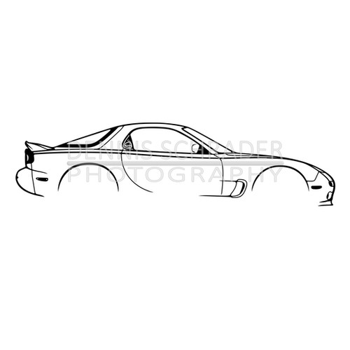 Mazda RX-7 Licensed Digital Download svg Vector | Fastlane Photoworks