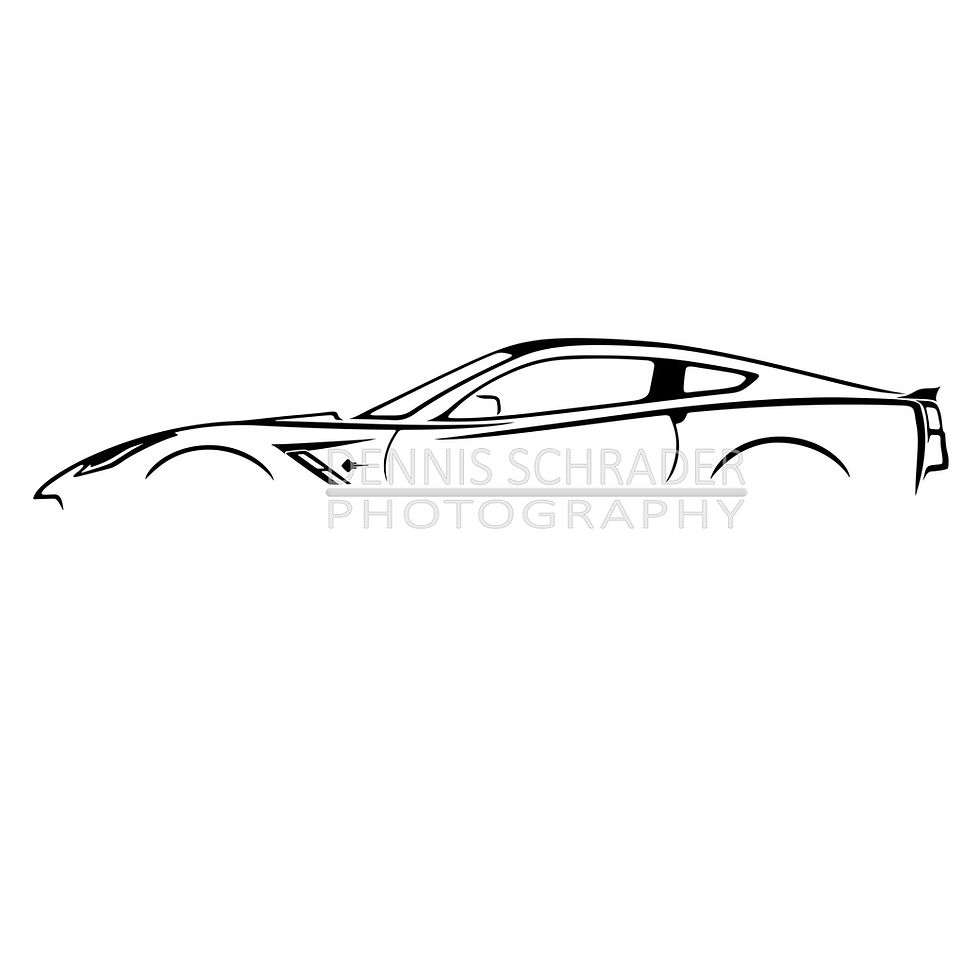 Chevrolet Corvette C7 Stingray Digital Download Car Illustration svg ...