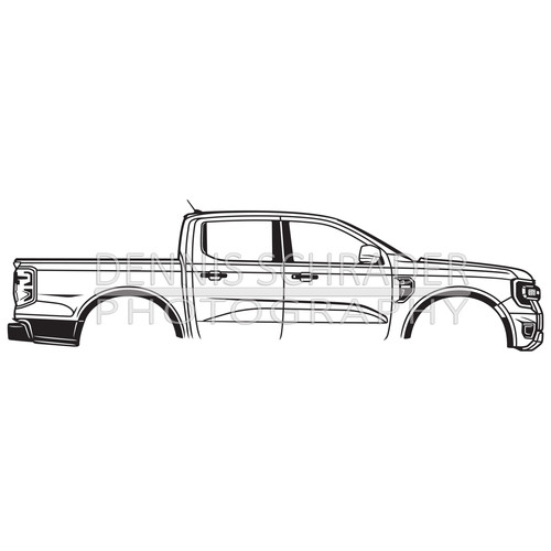 Ford Ranger Lariat 2024 Pick Up Truck Digital Download Illustration svg ...