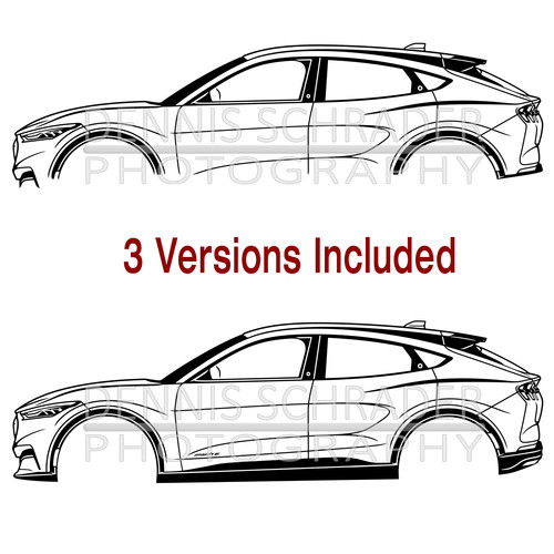 Ford Mustang Mach-E 2022 Digital Download Car Illustration svg Vector ...