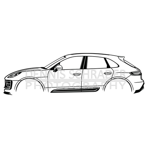 Porsche Macan Digital Download Car Illustration svg Vector | Fastlane ...