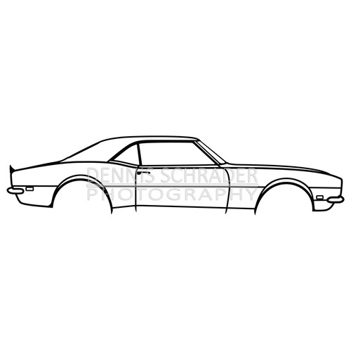 Chevrolet Camaro 1968 Digital Download Car Illustration svg Vector ...