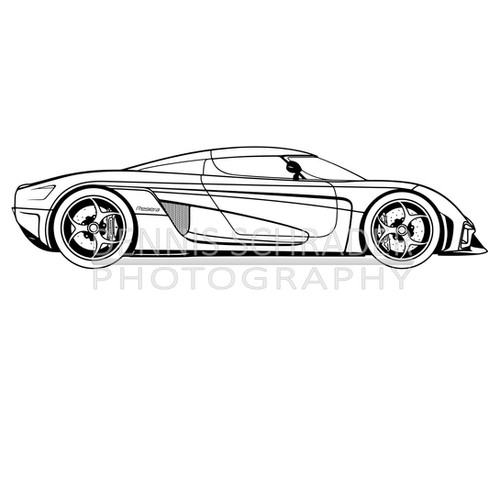 Koenigsegg Regera Digital Download Car Illustration svg Vector ...
