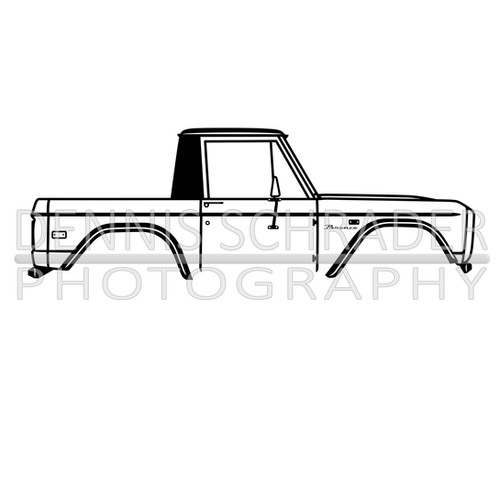 Ford Bronco Custom Top Classic Digital Download Car Illustration svg ...