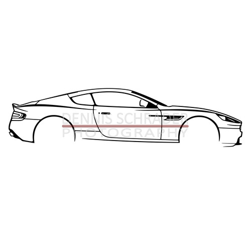 Aston Martin DB9 Digital Download Car Illustration svg Vector ...