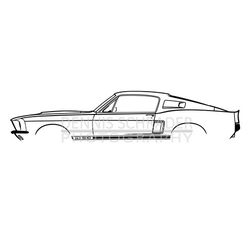 Ford Mustang Shelby GT500 Digital Download Car Illustration svg Vector ...