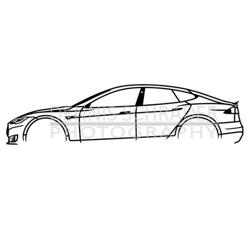 Tesla Model S Thick Digital Download Car Illustration svg Vector ...