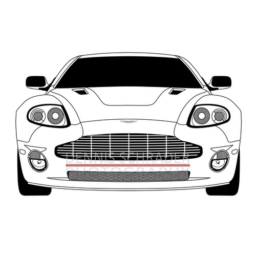 Aston Martin Vantage Front Digital Download Car Illustration svg Vector ...
