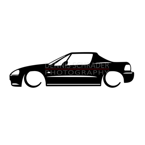 Honda Del-Sol Solid Digital Download Car Illustration svg Vector ...