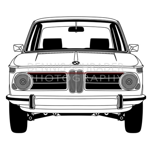 BMW 2002 Front Digital Download Car Illustration svg Vector | Fastlane ...