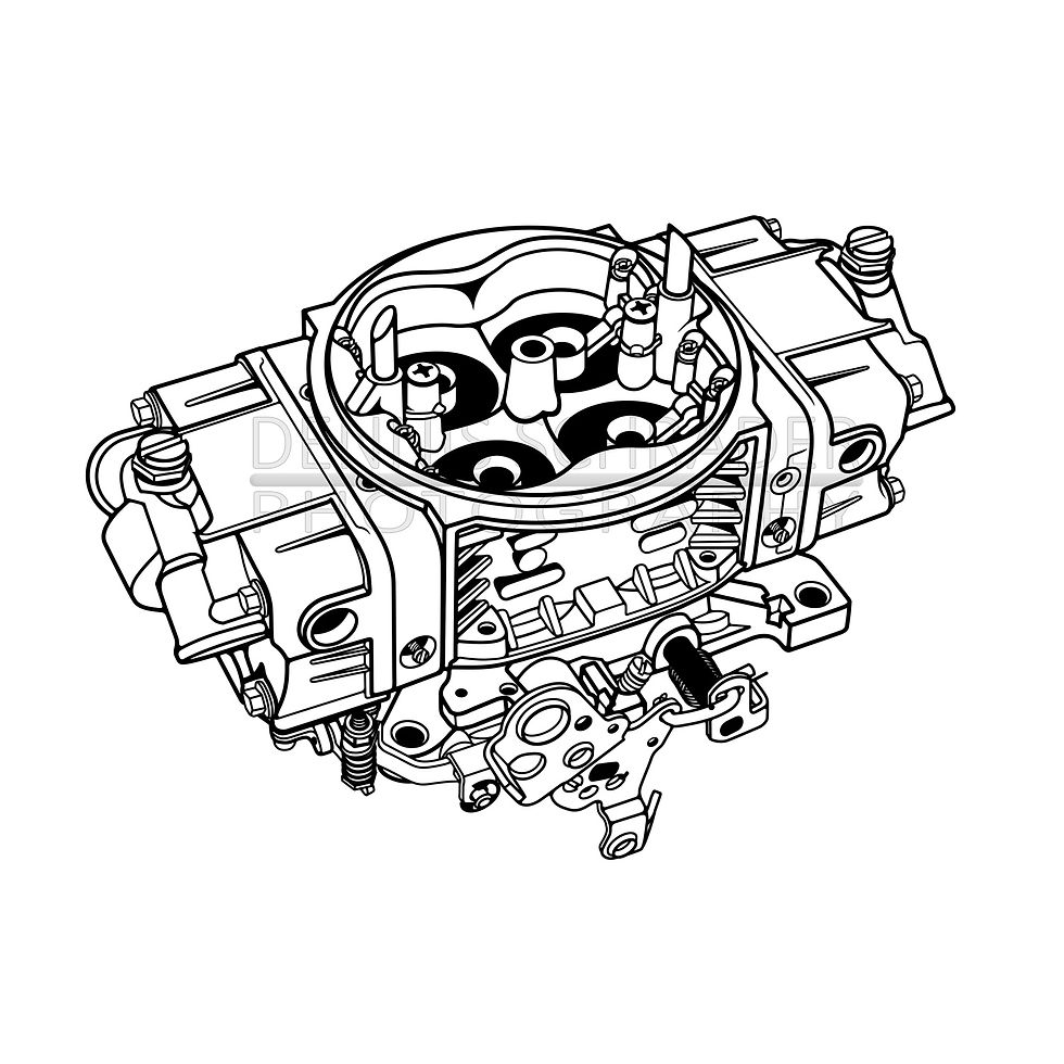 Holley 4150 HP Carburetor Digital Download Car Illustration svg Vector ...