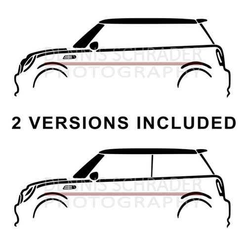 Mini Cooper Custom Digital Download Sillouette Car Illustration svg ...