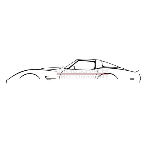 Chevrolet Corvette C3 Stingray 1980 Digital Download Car Illustration ...
