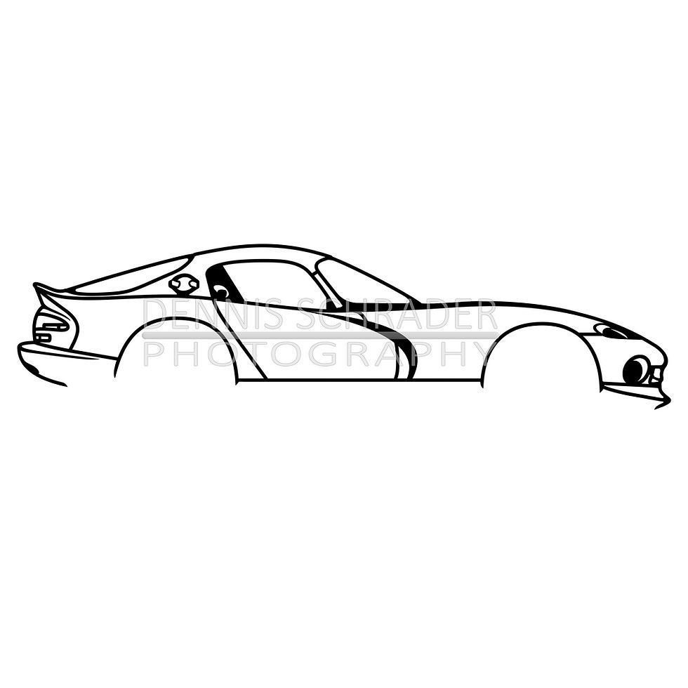 Dodge Viper GTS Thick Digital Download Car Illustration svg Vector ...