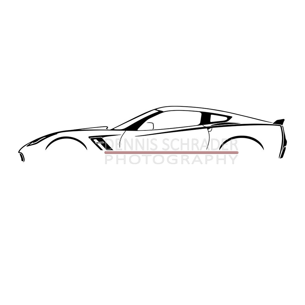 Chevrolet Corvette C7 Z06 Digital Download Car Illustration svg Vector ...