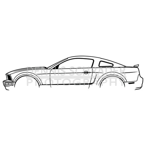 Ford Mustang GT 2006 Digital Download Car Illustration svg Vector ...