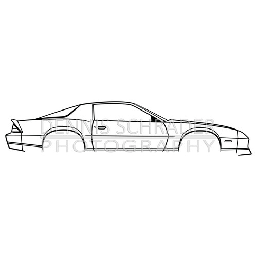 Chevrolet Camaro IROC-Z 1986 Digital Download Car Illustration svg ...