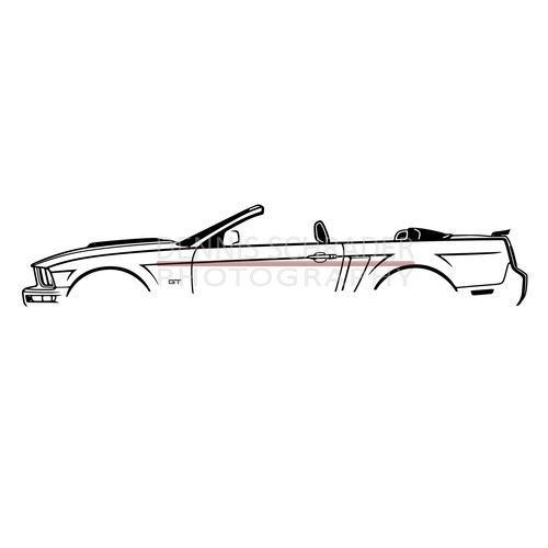 Ford Mustang GT Convertible 2007 Digital Download Car Illustration svg ...