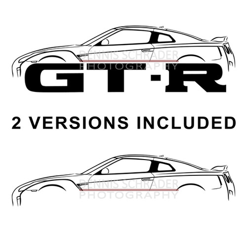Nissan GT-R Digital Download Car Illustration svg Vector | Fastlane ...