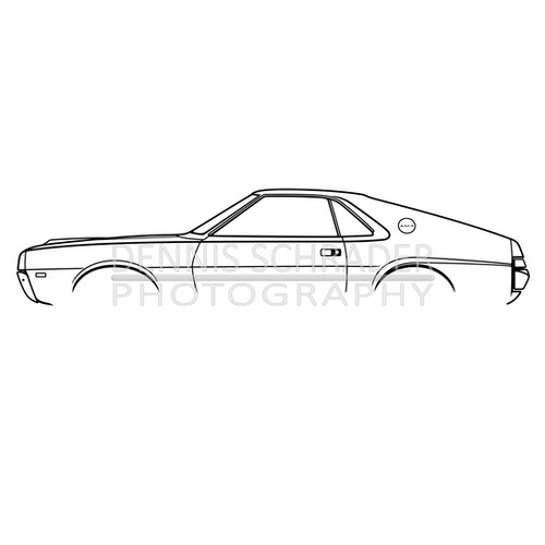 AMC AMX 1968 Digital Download Car Illustration svg Vector | Fastlane ...