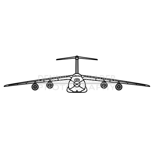 C-5 Galaxy Military Transport Plane Digital Download Illustration svg ...
