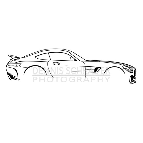 Mercedes GT Coupe Digital Download Car Illustration svg Vector ...