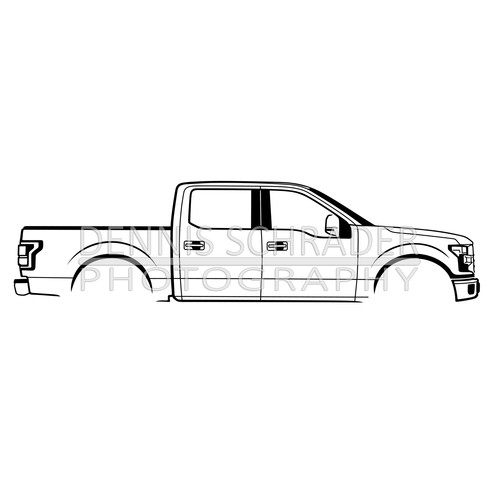 Ford F-150 Pick Up 2019 Digital Download Truck Illustration svg Vector ...
